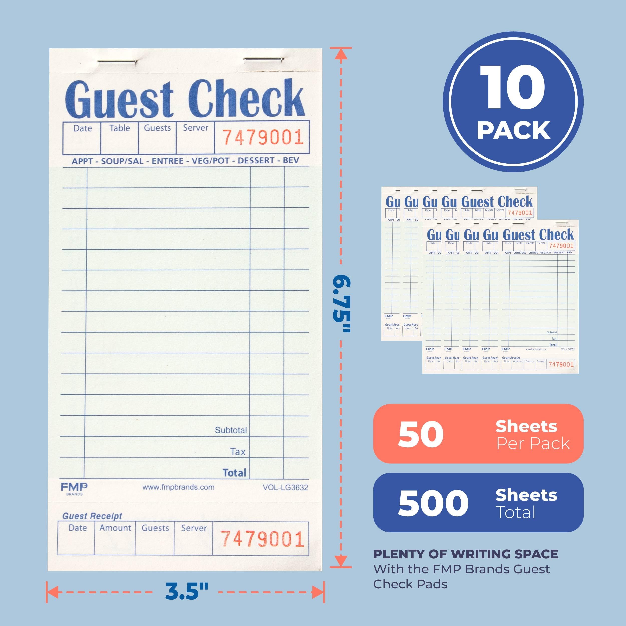 Mua FMP Brands Guest Check Books for Servers, Server Note Pads Paper ...