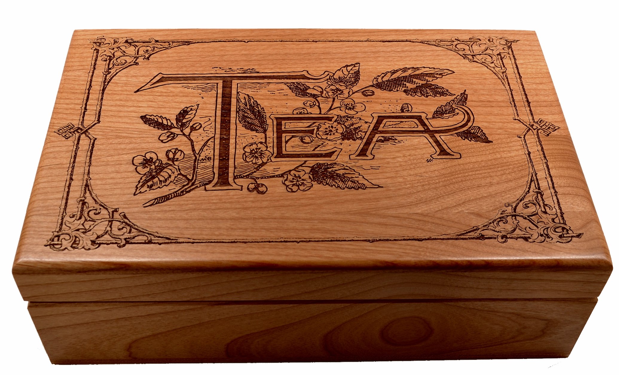 Buy Vintage Design Engraved Wooden Tea Box - Our Revived and Restored ...