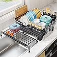 Amazon.com - Extendable Dish Drying Rack, 2 in 1 Multifunction Dish Rack for Kitchen Counter ...