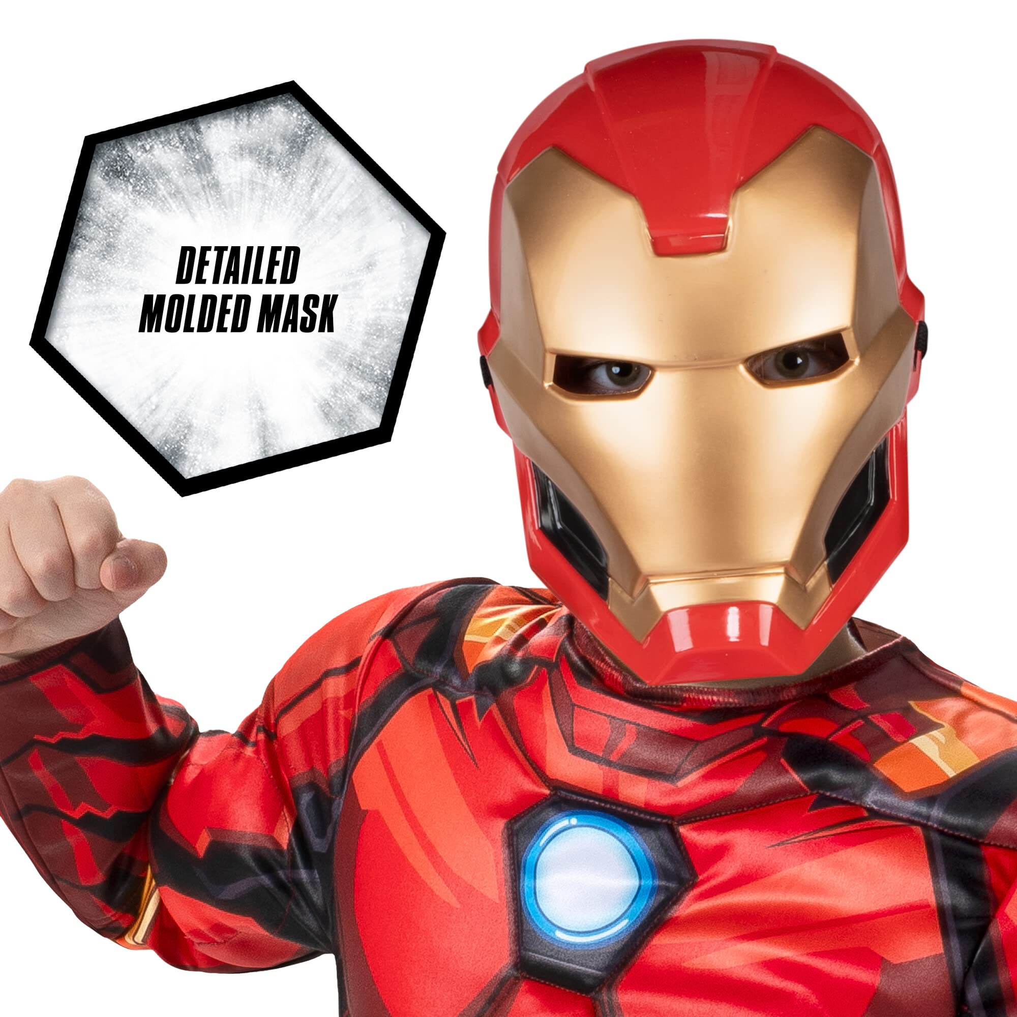 Mua MARVEL Boys Deluxe Iron Man Costume, Kids Tony Stark Superhero ...