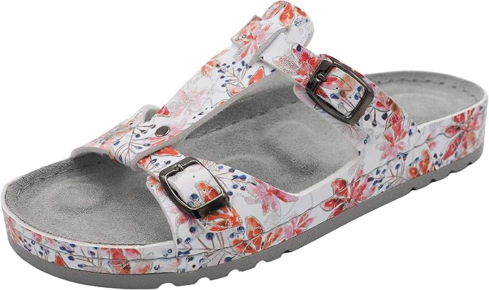 Aerosoft Women's comfort mules with soft padded 5-zone footbed and 2 ...