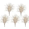 Amazon.com: Firlar 5 PCS Gold Sparkle Curly Ting Branch, 21in Glitter ...