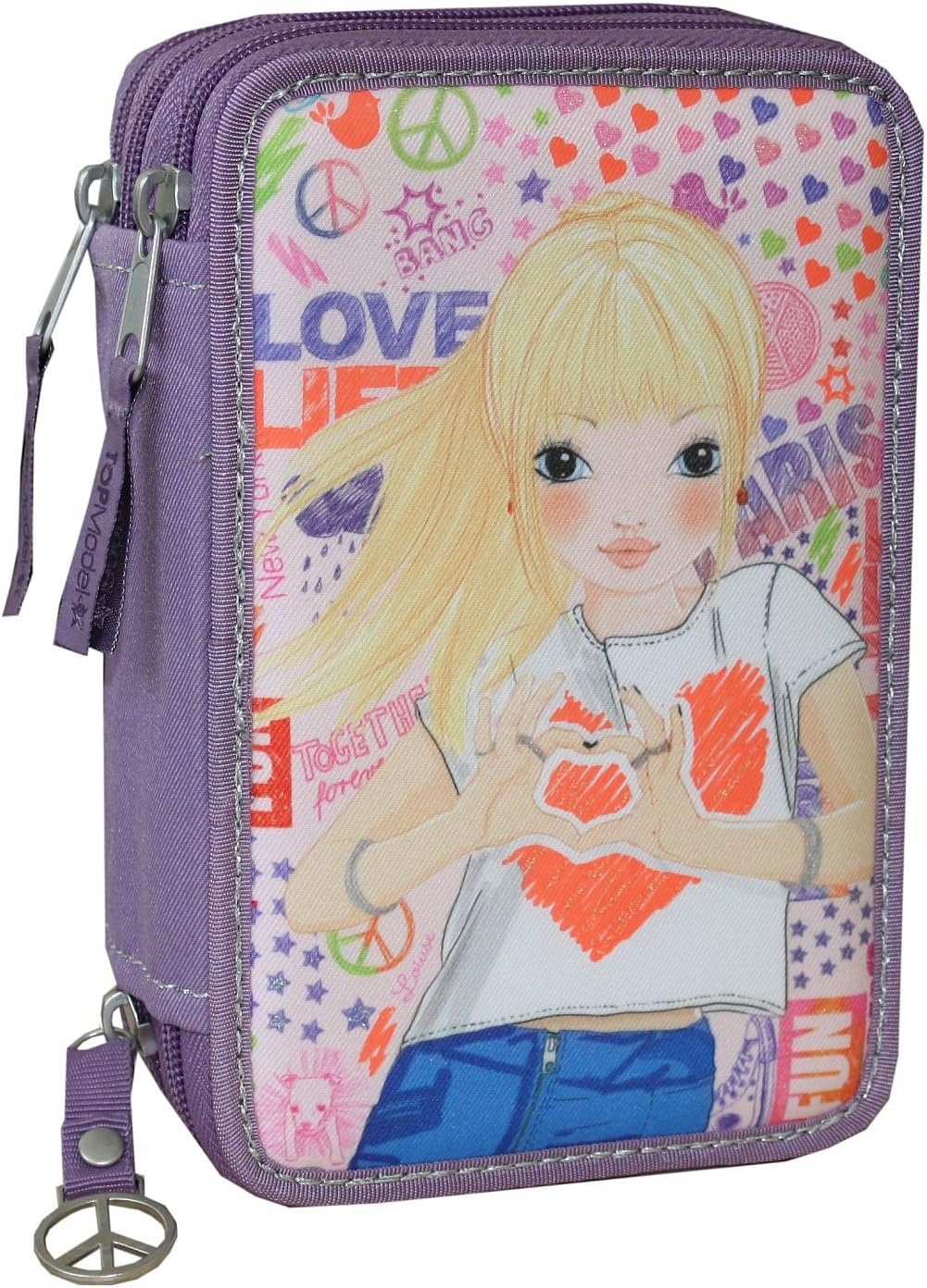 Depesche 7817 Top Model Trousse Peace avec 3 Compartiments, rembourré ...