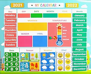 Amazon.com : My First Daily Magnetic Calendar | Weather Station for ...
