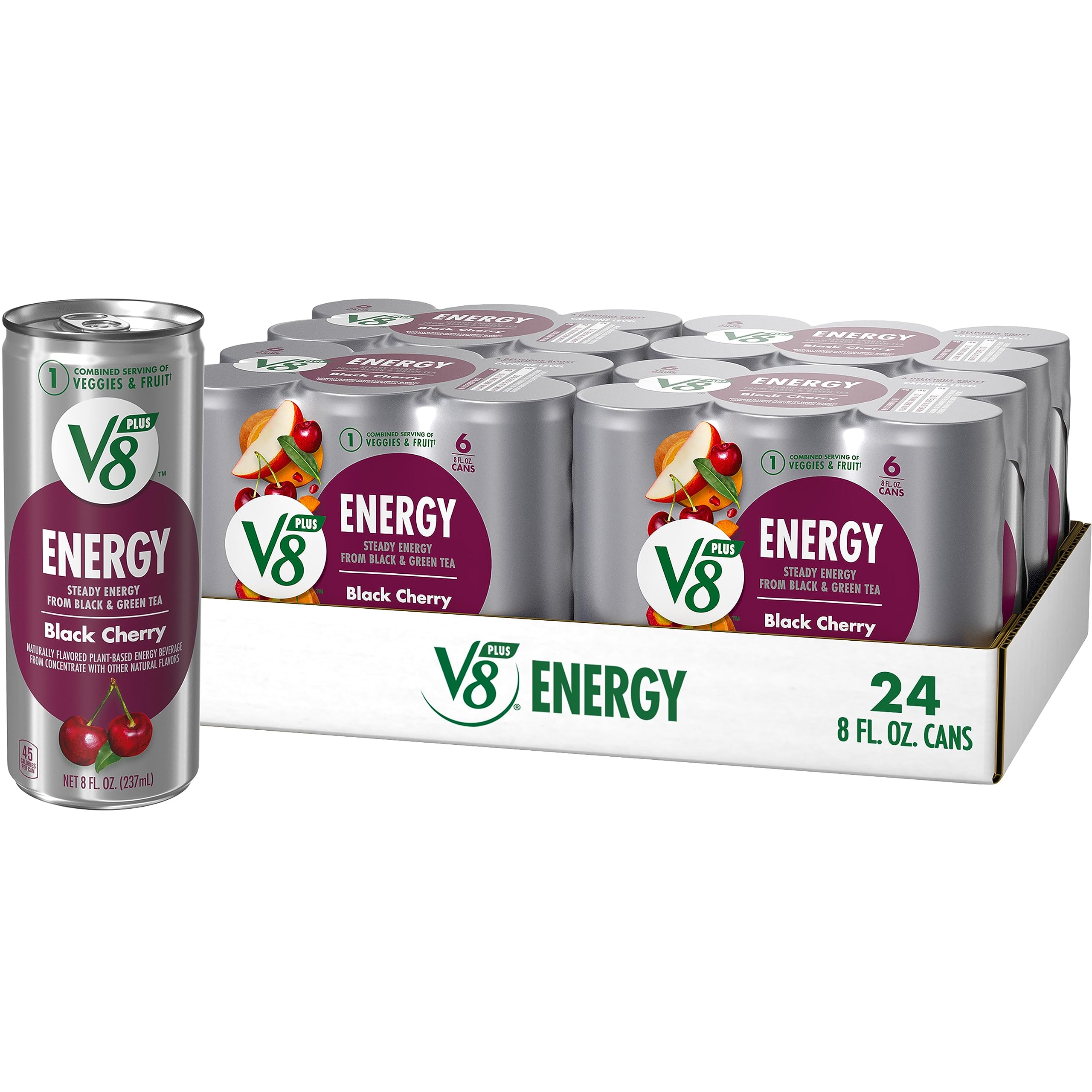 Mua V8 +ENERGY Black Cherry Energy Drink, Made with Real Vegetable and ...