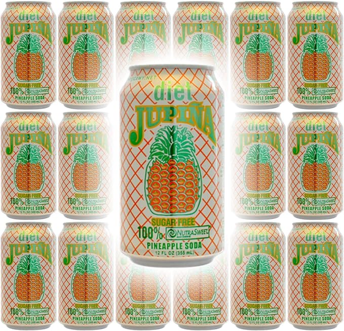 Amazon.com : Diet Jupina Pineapple Soda, 12oz Can (Pack of 18, Total of ...