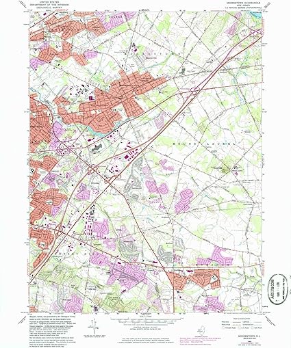 Amazon.com : YellowMaps Moorestown NJ topo map, 1:24000 Scale, 7.5 X 7. ...