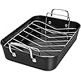 Amazon.com: MICHELANGELO Roasting Pan with Rack, Carbon Steel Turkey ...