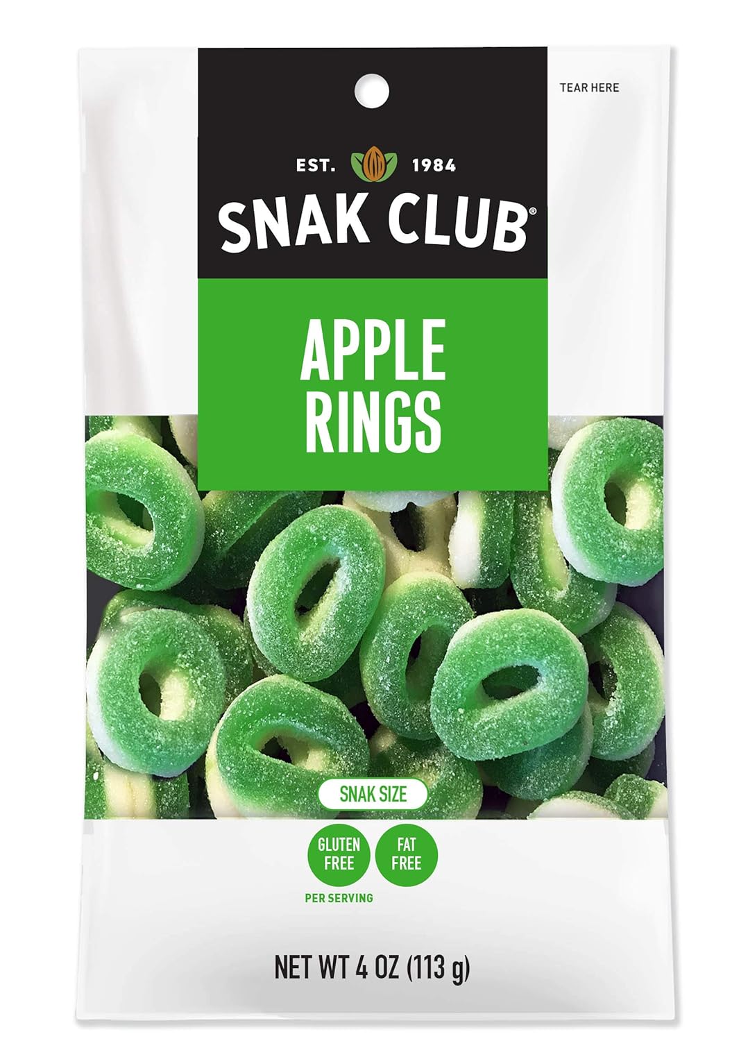 Amazon.com : Snak Club Apple Rings, 4-Ounce Bags (Pack of 12) : Gummy ...