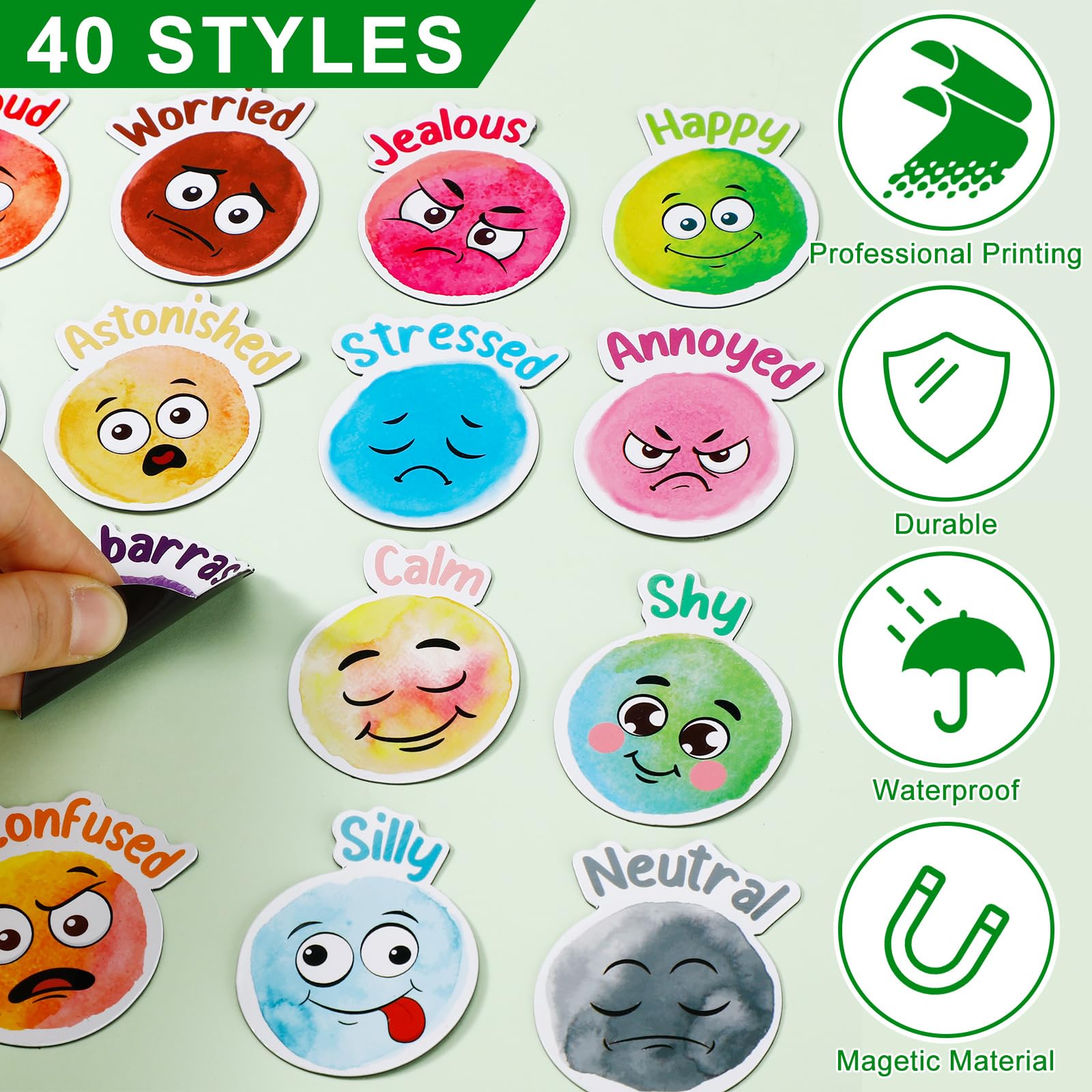Mua 40 Pcs Feelings Refrigerator Magnets Funny Face Emotional Feelings ...
