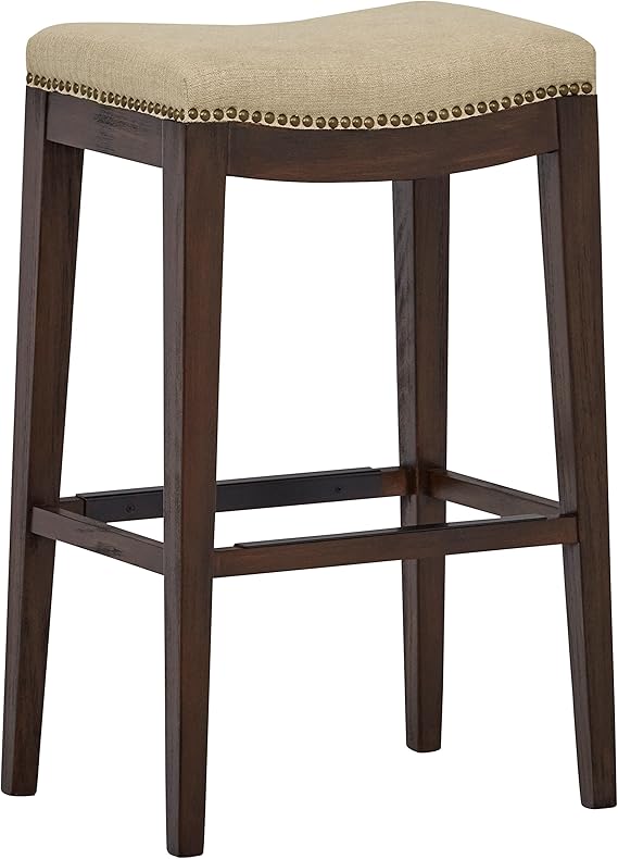 Amazon.com: Stone & Beam Elden Nailhead-Trim Saddle Kitchen Counter ...