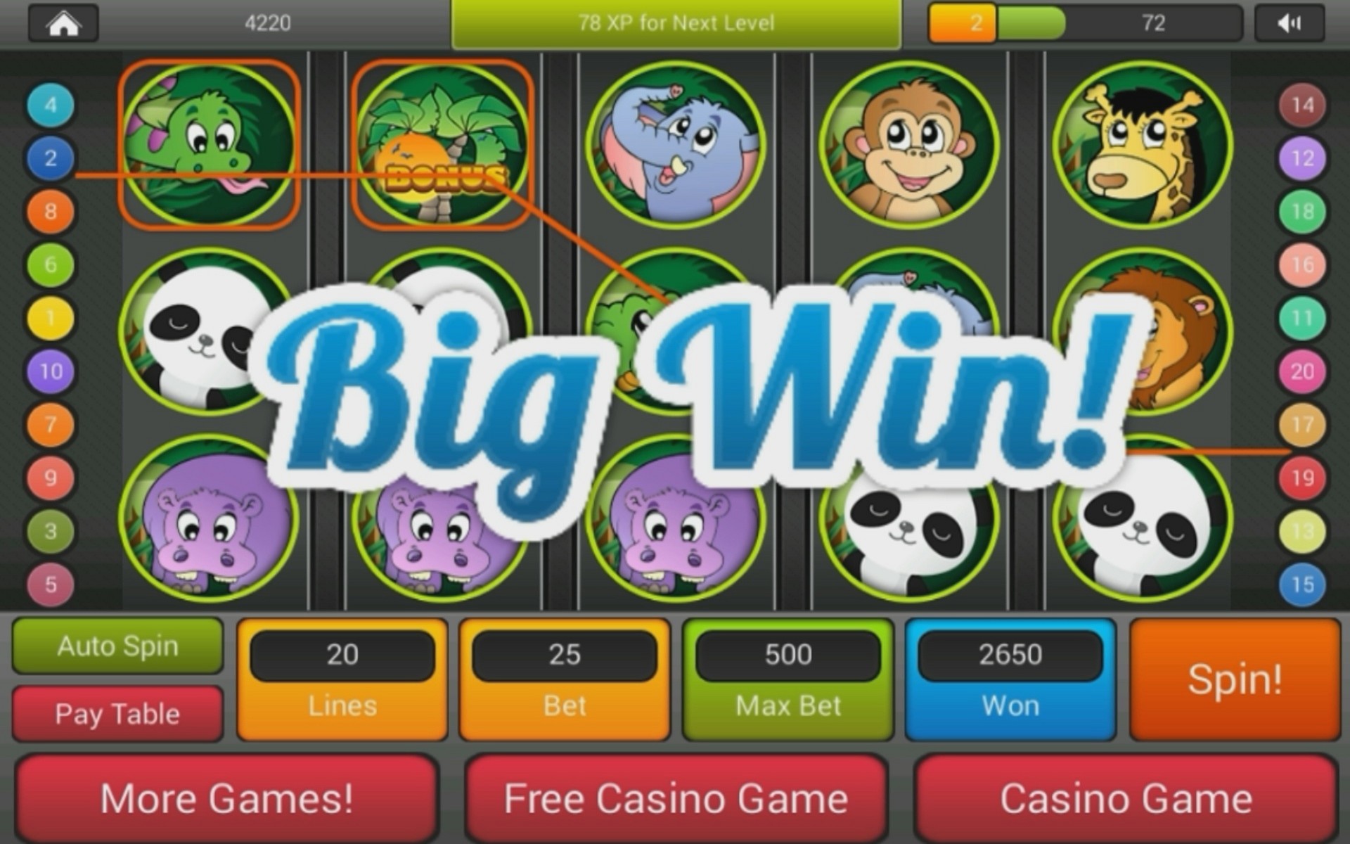 Safari Fun of Riches Casino Video Slots Machine Games For Android ...