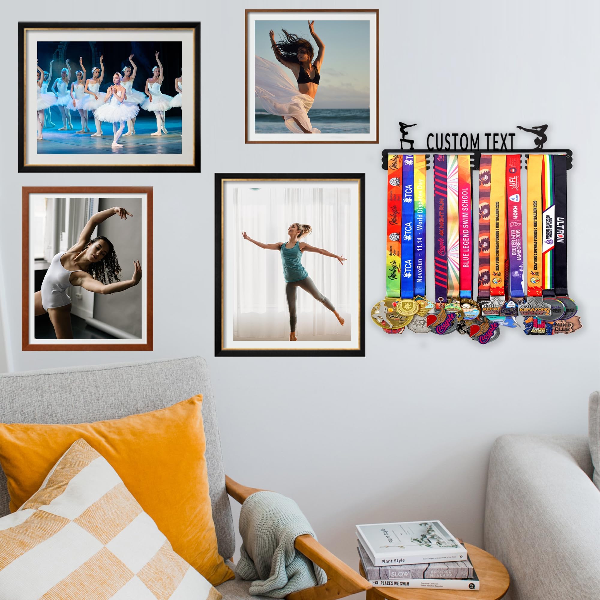 Personalized Medal Holder With Name Display Rack For Awards Ribbons ...