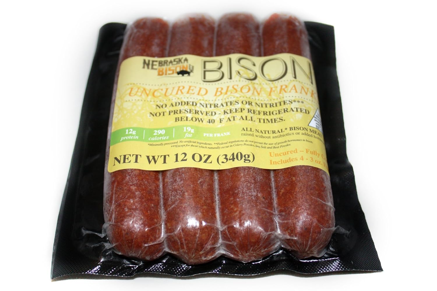 Bison Hot Dogs – 16 Jumbo Franks (4 packages) – Nebraska Bison: Amazon ...