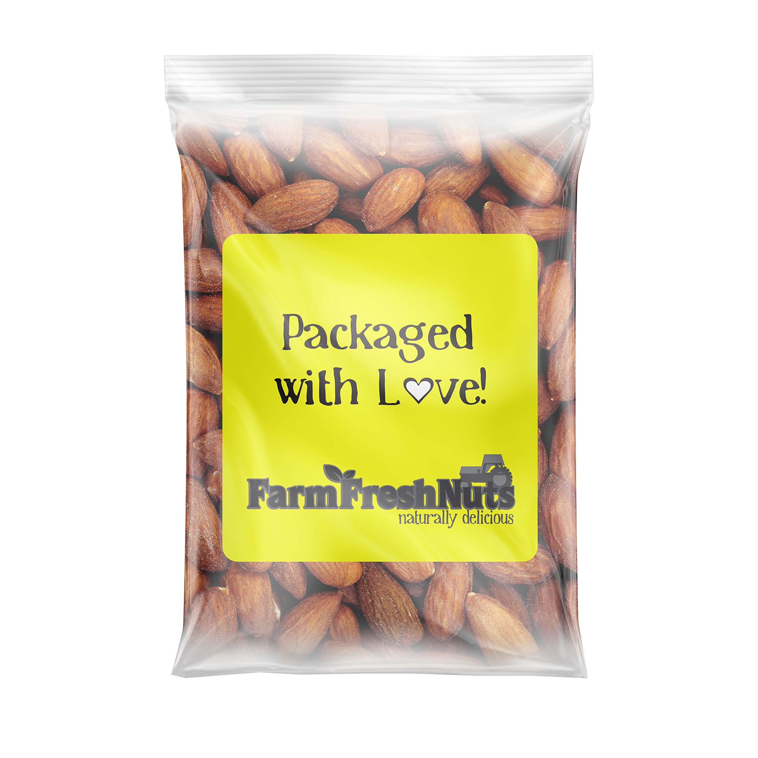 Amazon.com : Farm Fresh Nuts ALMONDS Dry Roasted with Himalayan Salt (4 ...