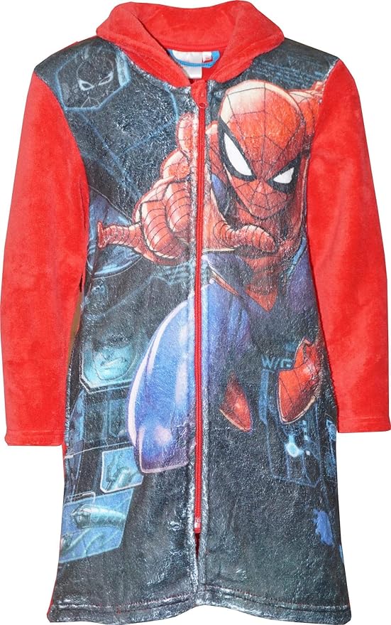 Marvel Boys HS2055 Spiderman Coral Fleece Dressing Gown Gown: Amazon.co ...