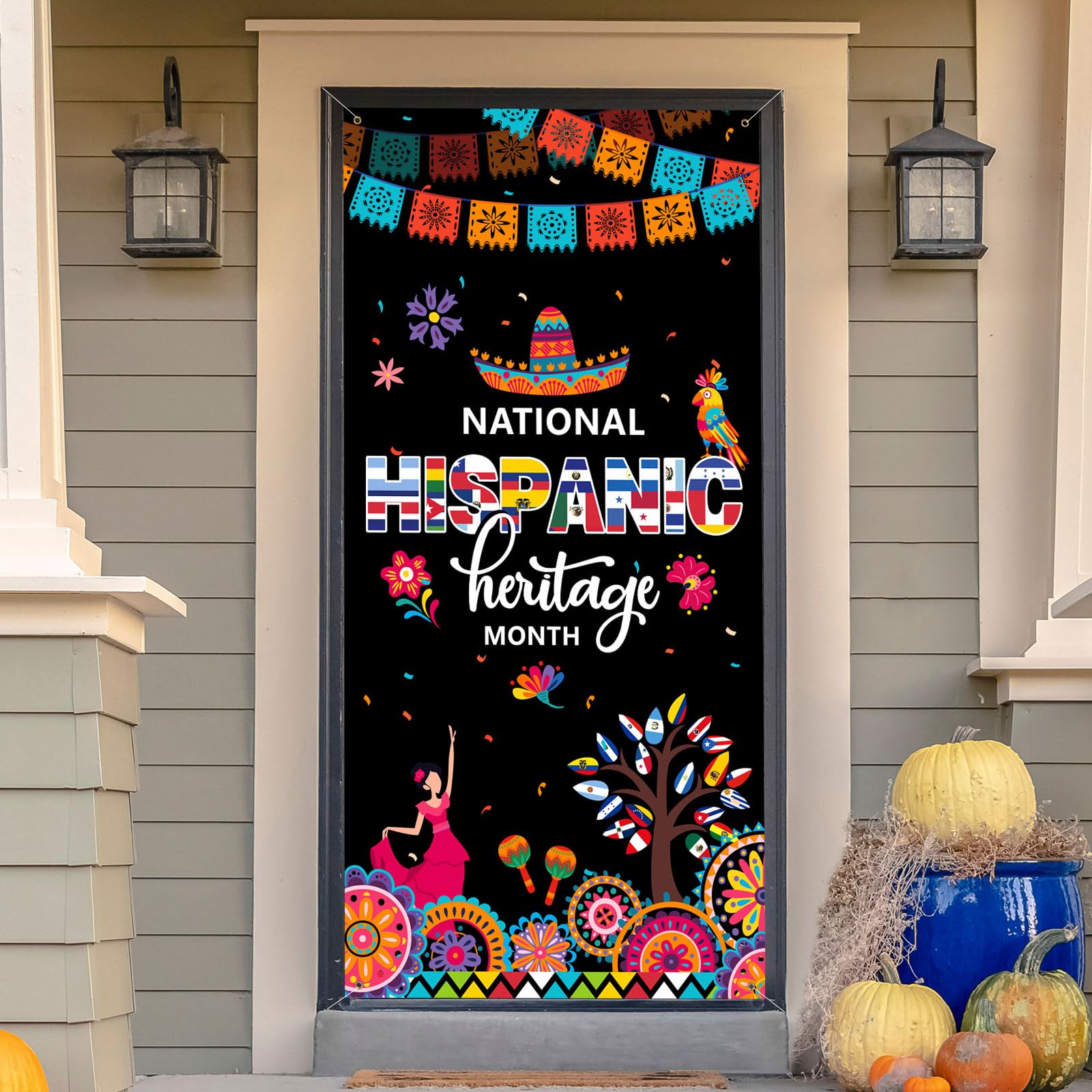 Hispanic Heritage Month Door Cover Latin American Banner Spanish ...