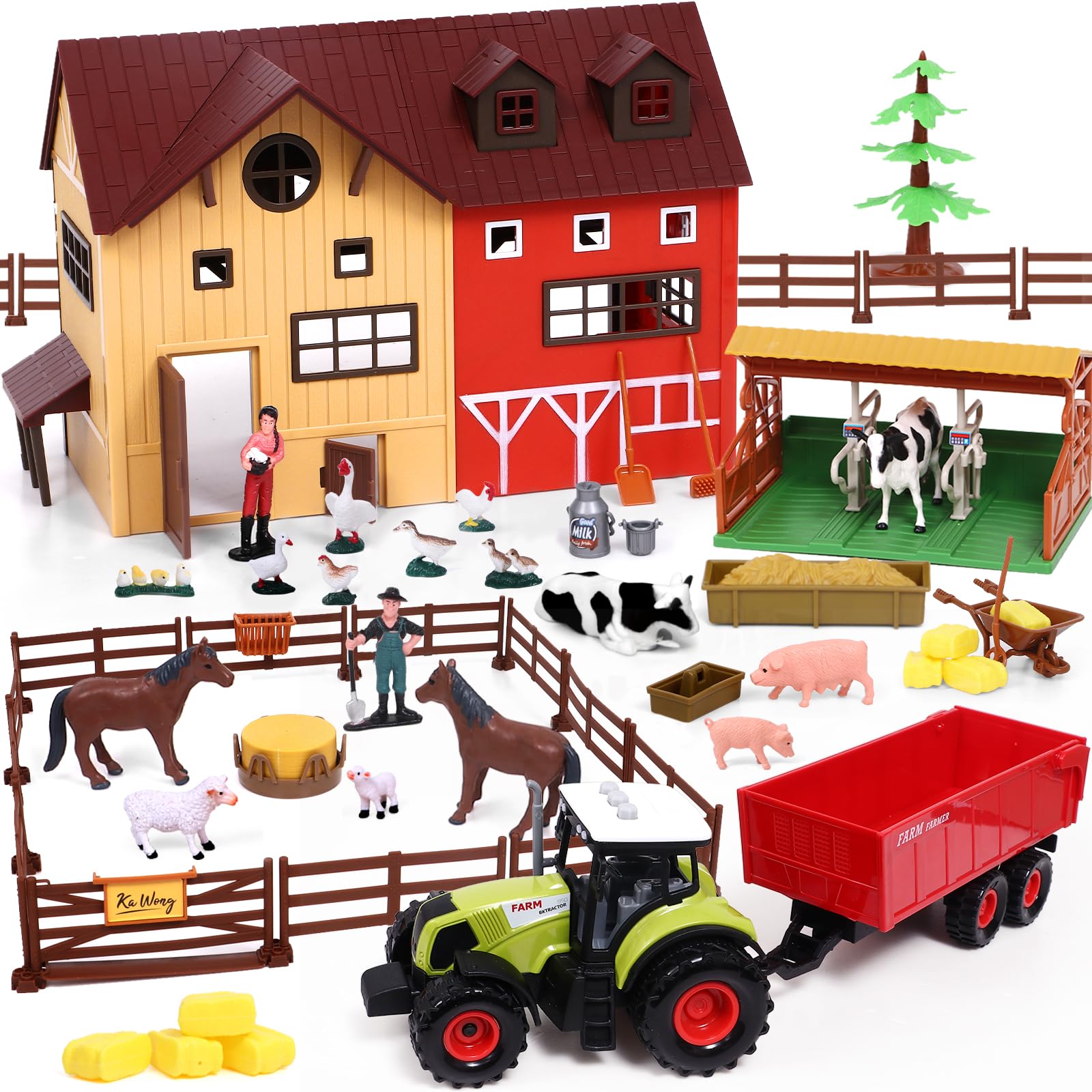 Mua Tacobear Barn Farm Animal Toys for Kids Toddlers, Farm Toys with ...