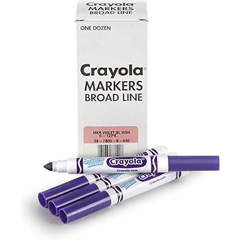 Amazon.com: Crayola 12 Count Washable Bulk Markers, Violet Purple: Toys ...