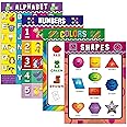 Amazon.com: easykart labels 4 Pack - ABC Alphabet + Numbers 1-10 + Shapes + Colors Poster Set ...