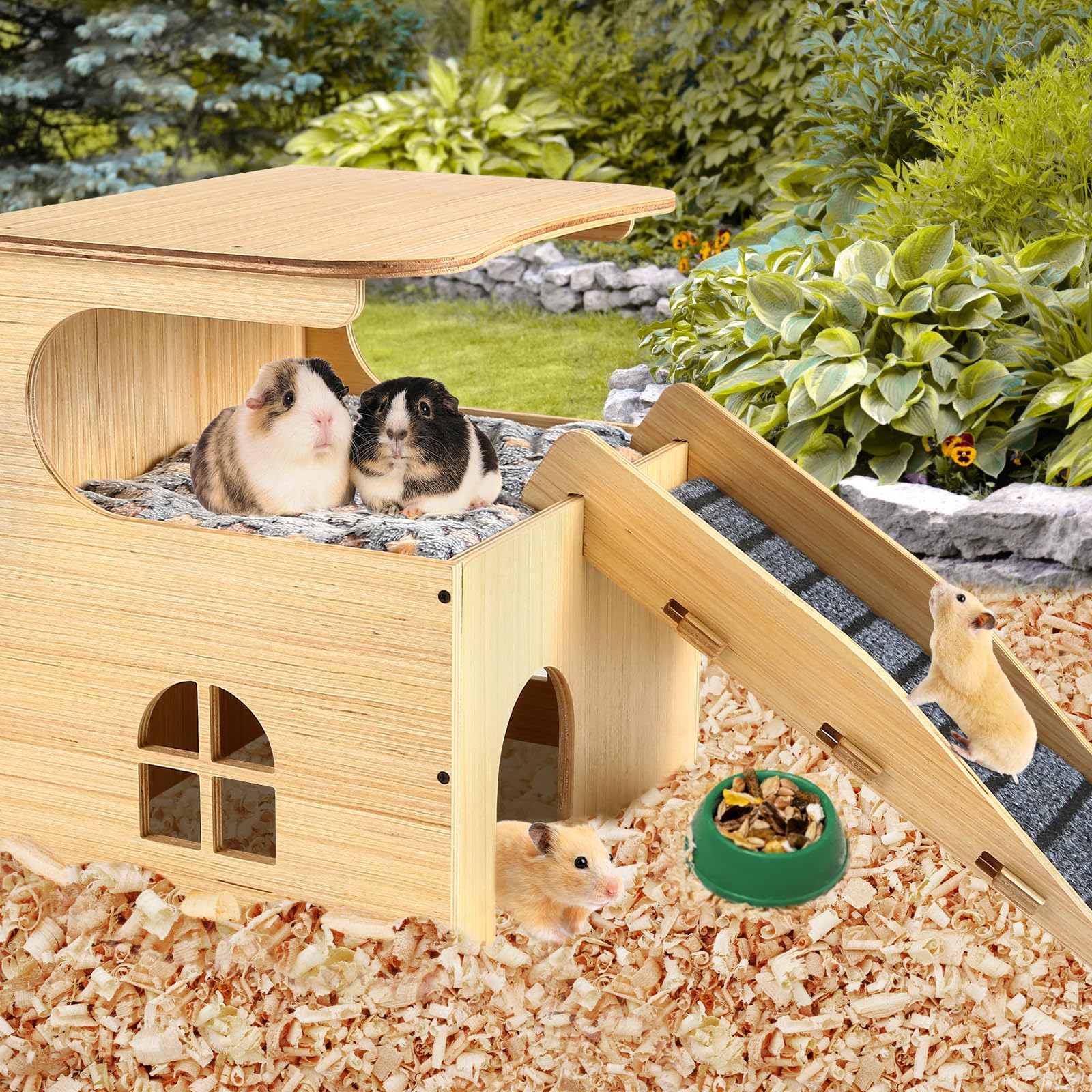 Mua Wooden Guinea Pig Castle Hideout,Enlarged Guinea Pig Castle,Wooden ...
