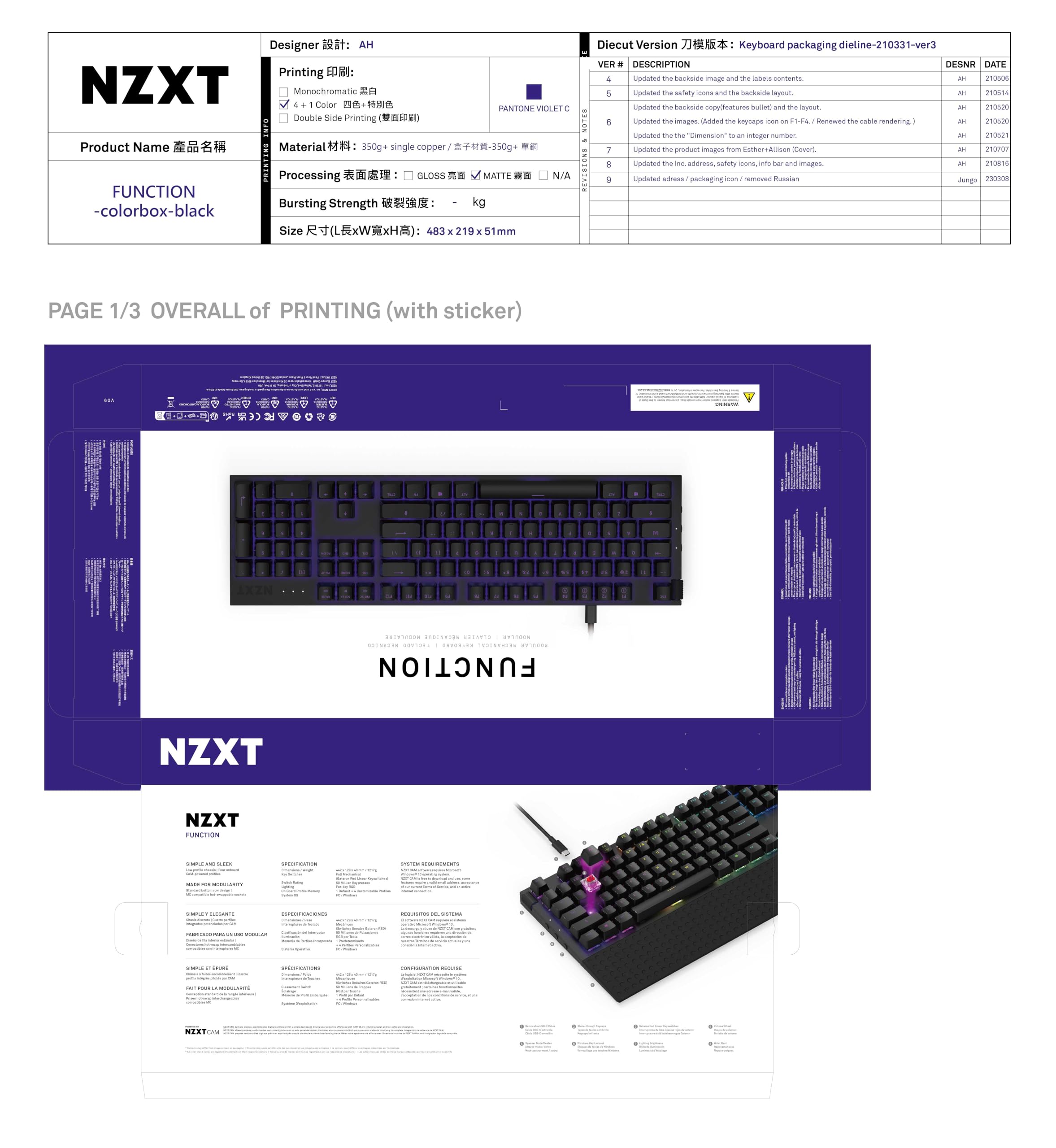 Mua NZXT Function - Tenkeyless Mechanical Keyboard - Black trên Amazon ...