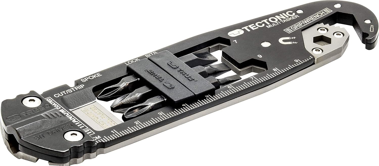 True Utility Tectonic, Multi Tasker, Driver Set and Wrench, Multitool, Titanium Coated Stainless ...