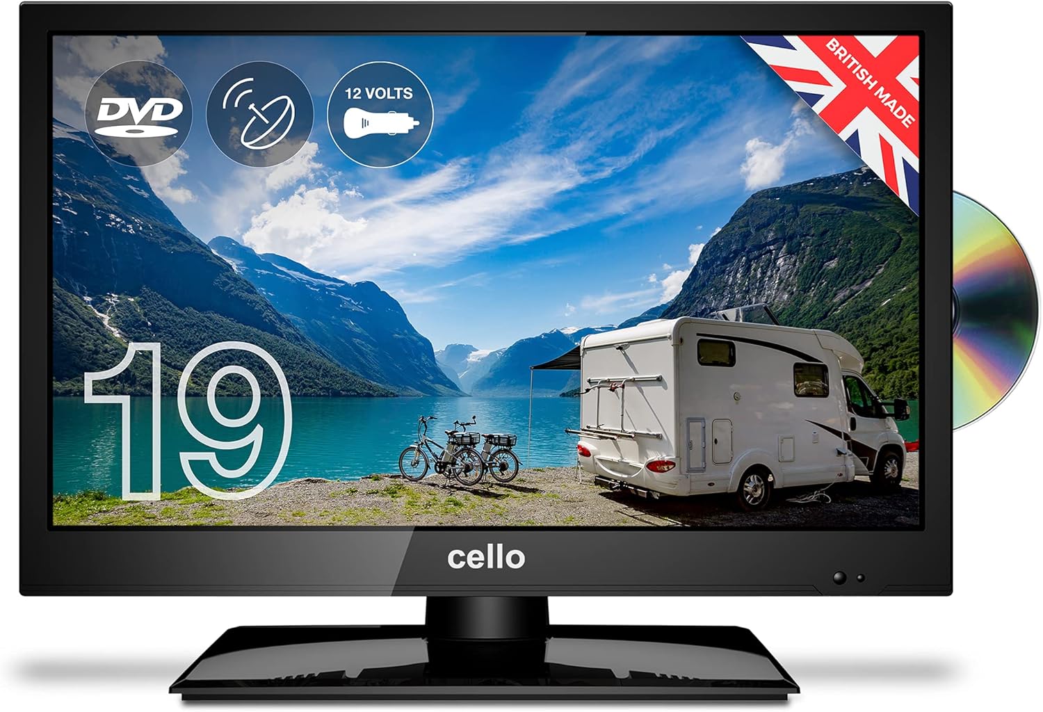 Cello ZSF0291 12 volt 19″ inch LED TV/DVD Freeview HD with Satellite ...