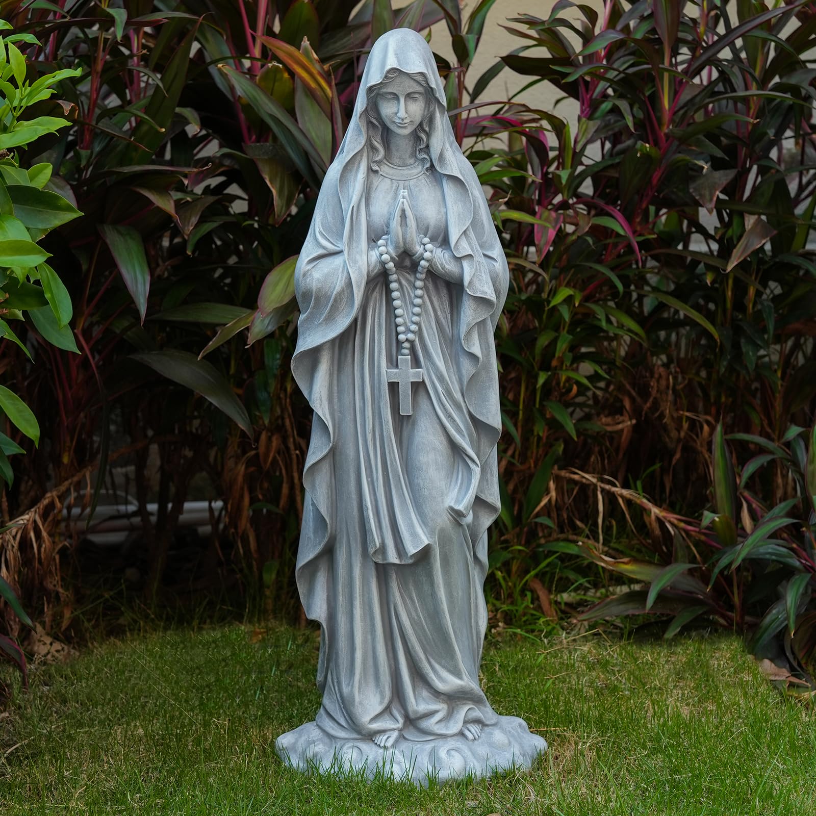 Virgin Mary Praying Statue 31.49 Inch Tall Outdoor Garden Religious ...