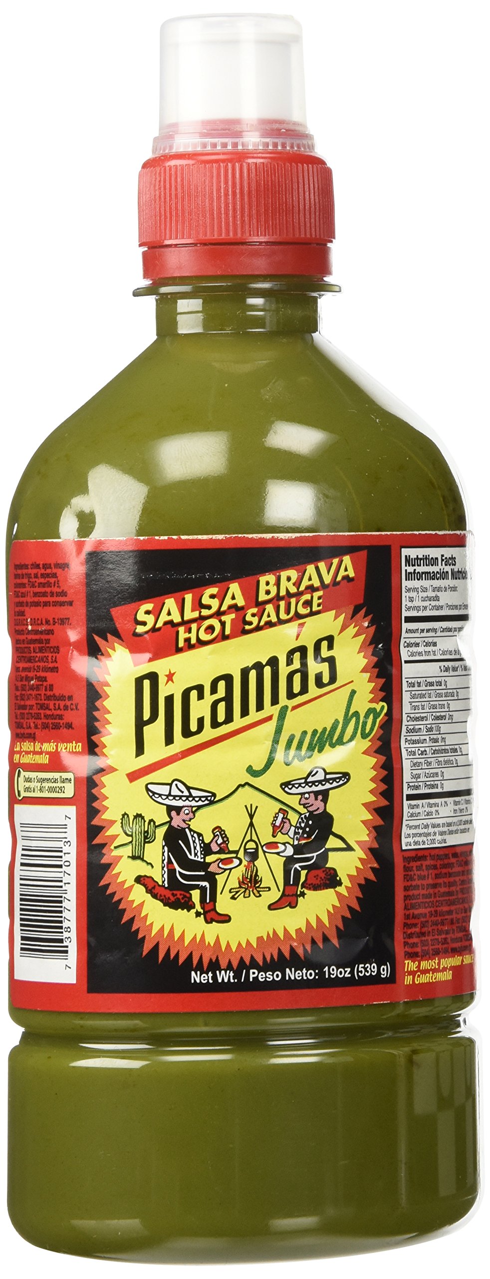 Amazon.com : Picamas Hot Sauce & Salsa Brava 7.05 oz. from Guatemala (2 ...
