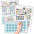 Amazon.com: Hadley Designs Boho Potty Training Chart for Toddler Girls ...