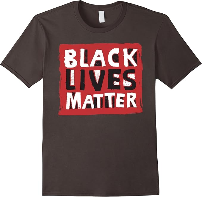 Amazon.com: Black Lives Matter red black and white activist shirt: Clothing