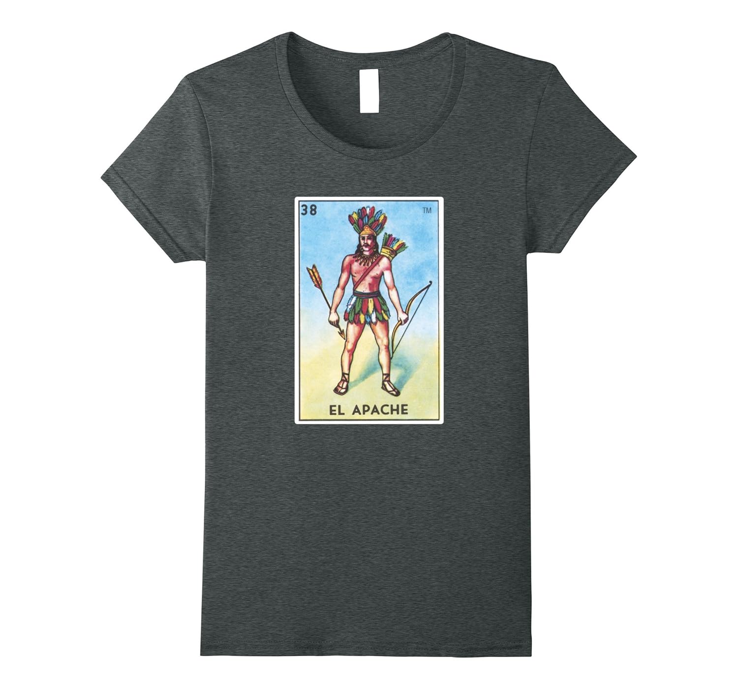 El Apache Card T-Shirt Tarot Loteria-4LVS