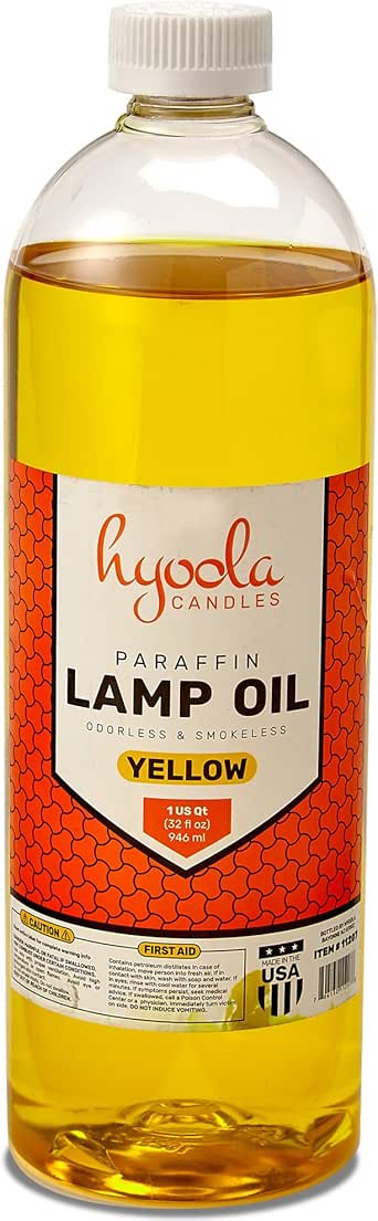 Amazon.com: Liquid Paraffin Lamp Oil - Yellow Smokeless, Odorless ...