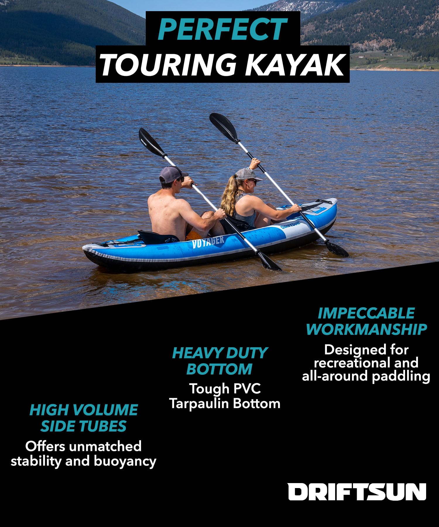 Mua Driftsun Voyager Inflatable Kayak 2 Person Tandem, Foldable Kayaks ...