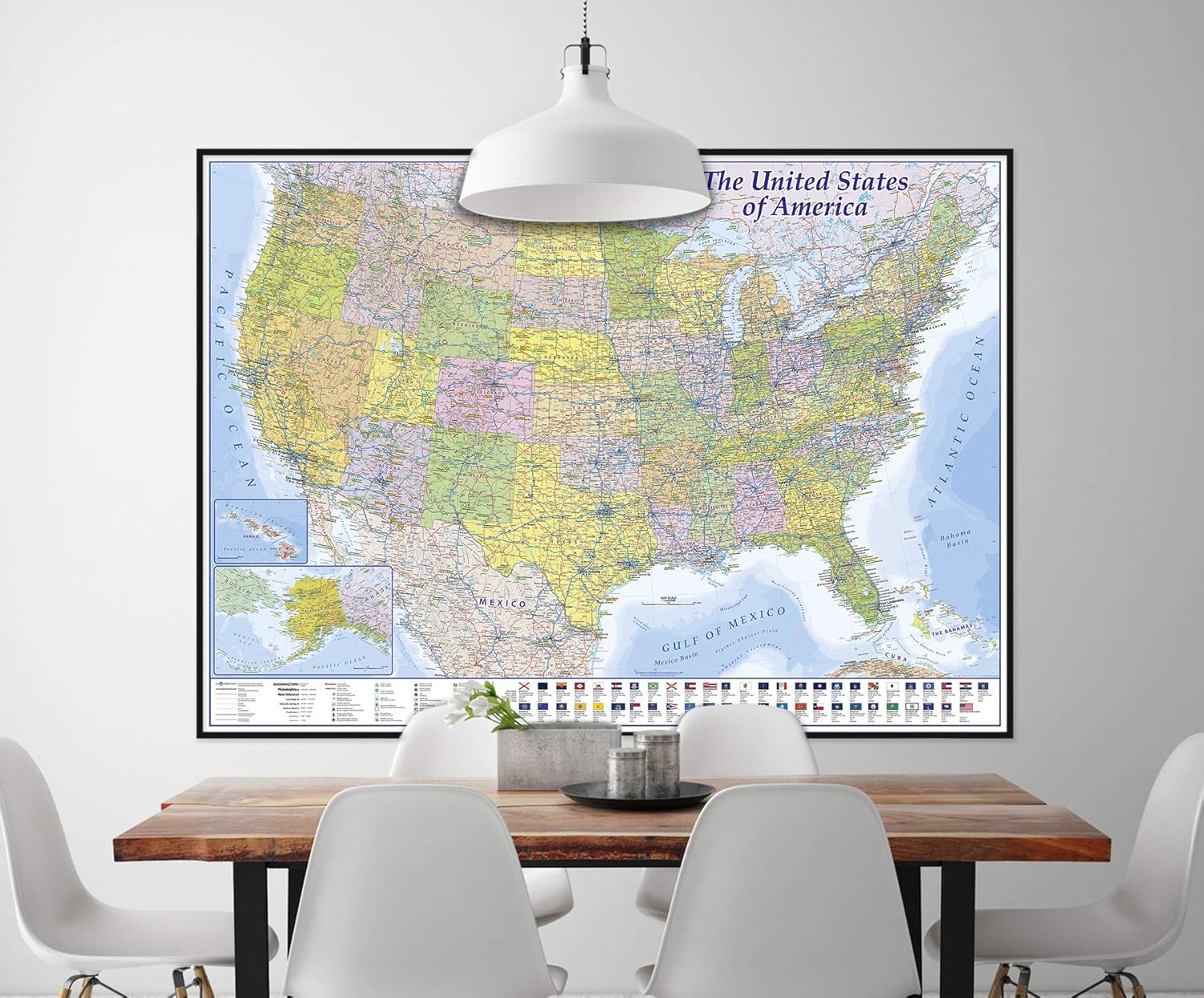 Close Up XXL USA Map Premium Poster – Giant America Map with All States ...