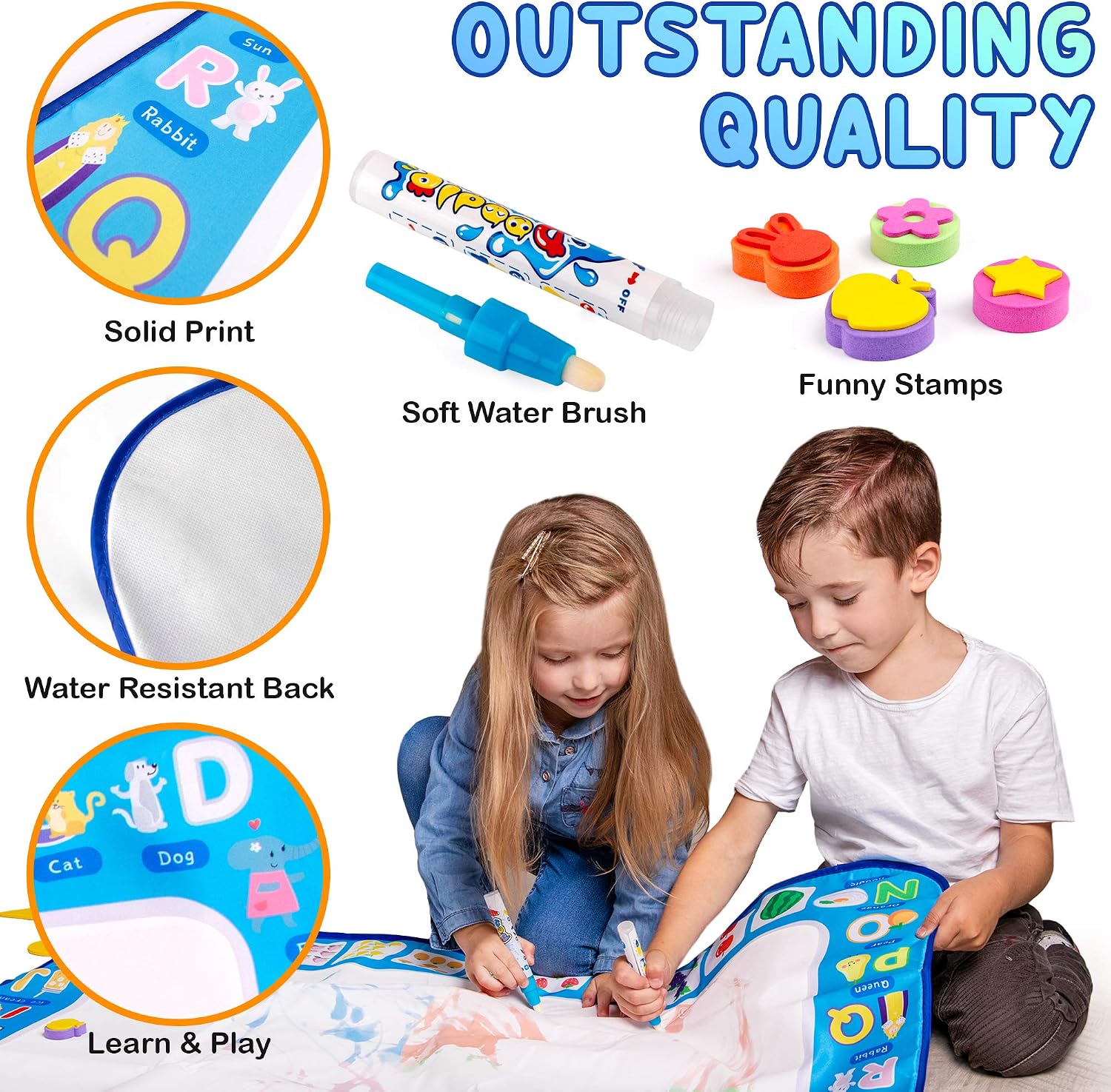 JAMTOYS Drawing Mat – Letters & Numbers Theme – BigaMart