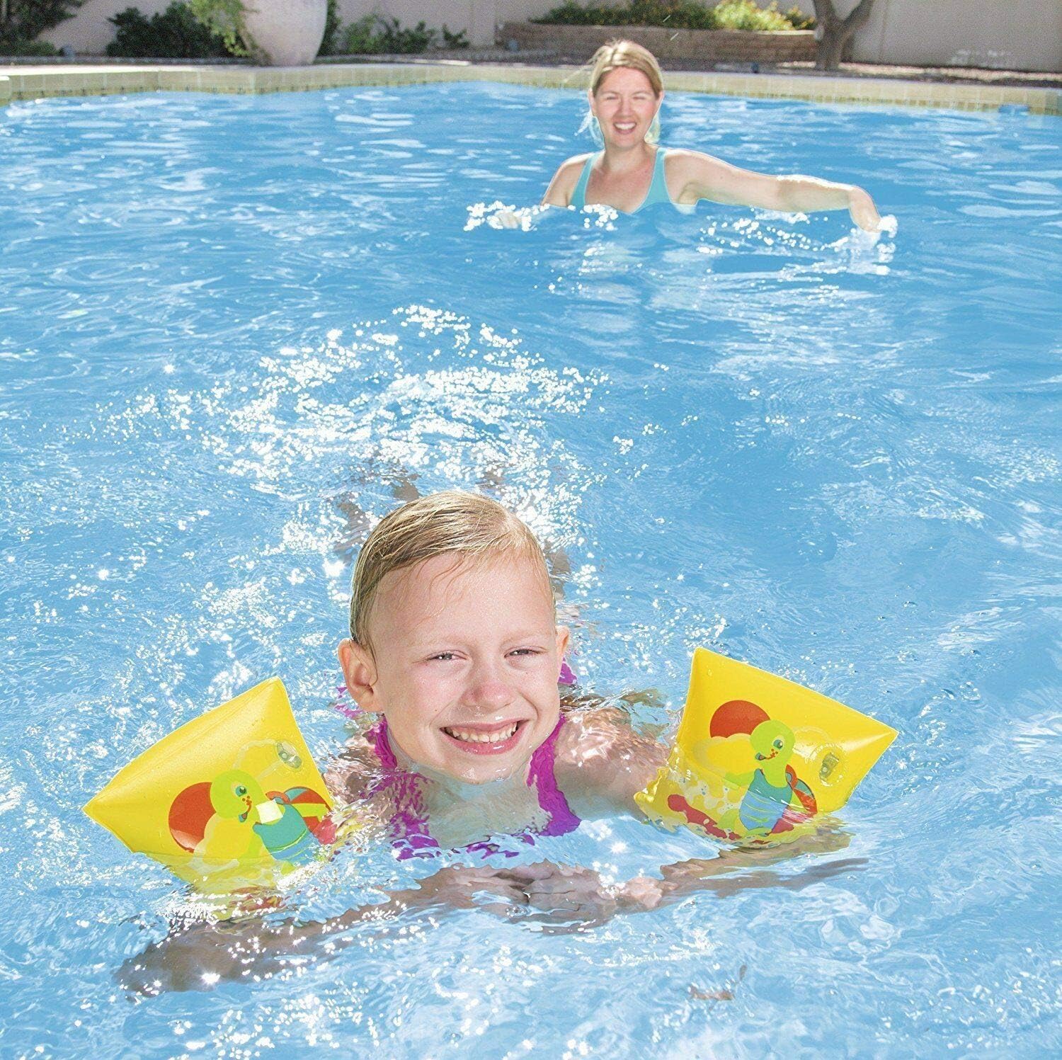 GLOW Splash and Play Inflatable Animal Armbands – Blow Up Swimming Aid ...
