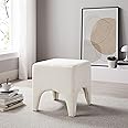 Amazon.com: Arcrinte 17" Boucle Modern Square Foot Stool Ottoman ...