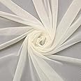Amazon.com: Power Mesh Fabric Stretch: 4-Way Net Superfine Fabric Nylon Spandex Sheer Mesh - 5 ...