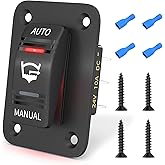 Amazon.com: Bilge Pump Switch, 3-Way Panel with 12V LED Lights, Rocker Switch for Manual and ...