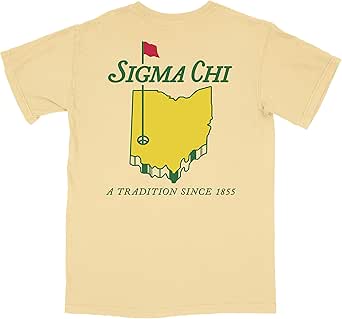 Sigma Chi Fraternity Golf Comfort Colors Pocket Shirt | Amazon.com