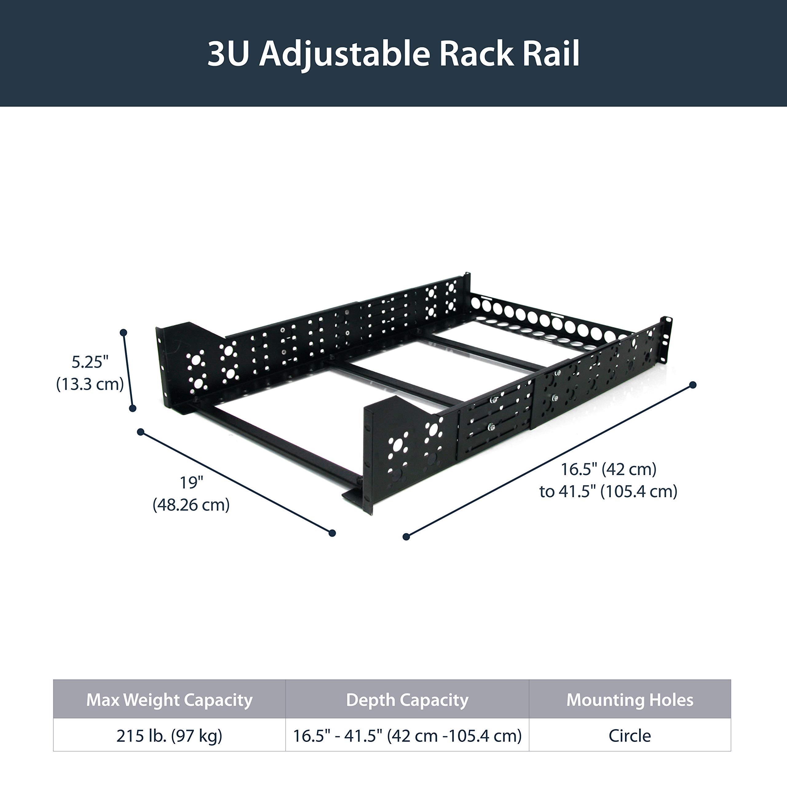 Mua StarTech.com 3U Universal Server Rack Rails - TAA Compliant Fixed ...