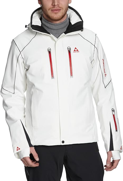 Fischer Herren Skijacke Vertical No.1, Snow White, S, 59-1556: Amazon ...