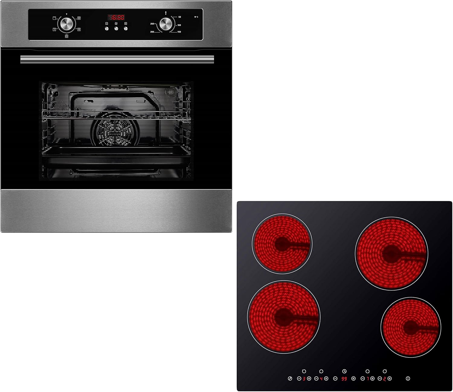 Cookology 60cm Fan Forced Oven with Digital Timer & Built-in Touch ...