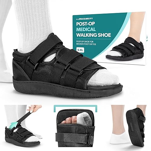 BraceAbility Post Op Shoe Foot Brace - Orthopedic Surgical Cast Shoe ...