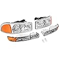 Amazon.com: KUAFU Headlight+Corner Light Compatible with 1999-2007 GMC ...