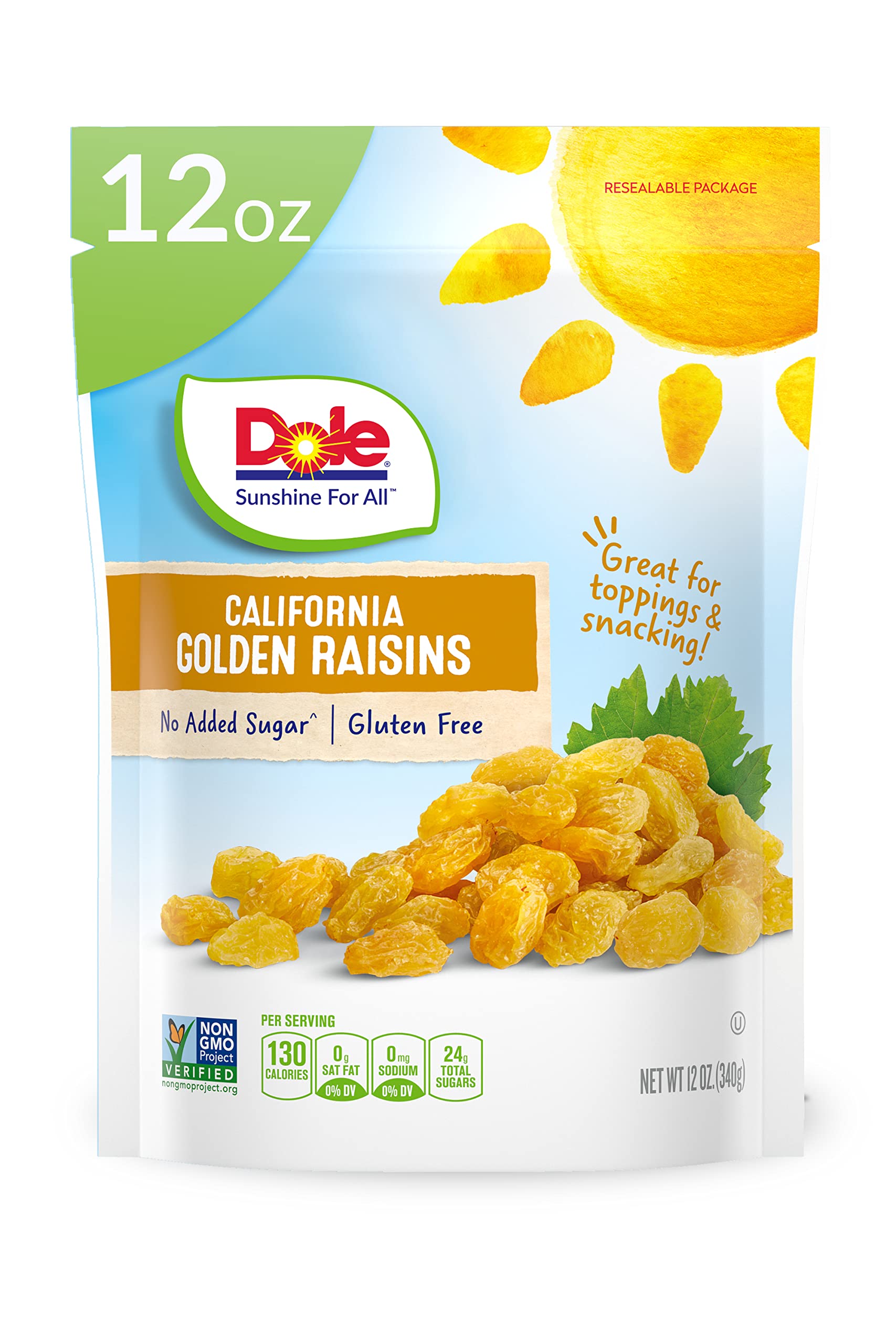 Mua Dole California Golden Raisins, Dried Fruit, Healthy Snack, 12 Oz ...