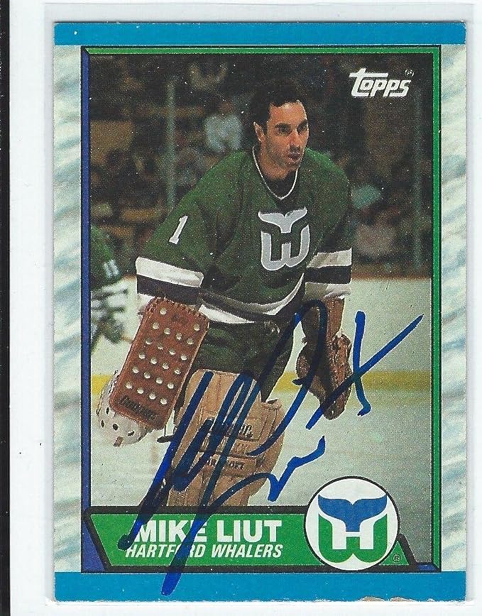 Mike Liut Signed 1989/90 Topps Card #97 - Hockey Slabbed Autographed ...