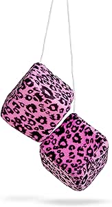Amazon.com: Unique Imports Pink Leopard Fuzzy Dice one Pair: Automotive